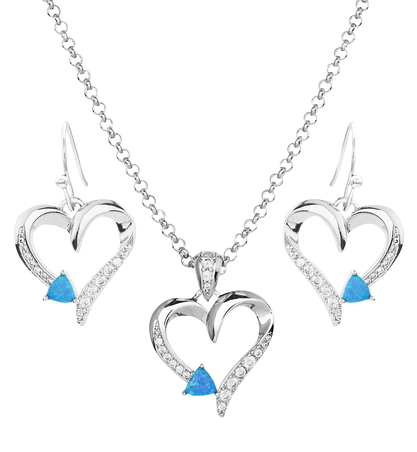Montana Silversmiths Love Everlasting Opal Crystal Jewelry Set | Bass ...